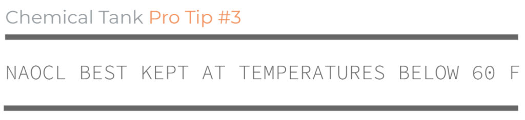 Proper Sodium Hypochlorite Storage in Polyethylene Tanks