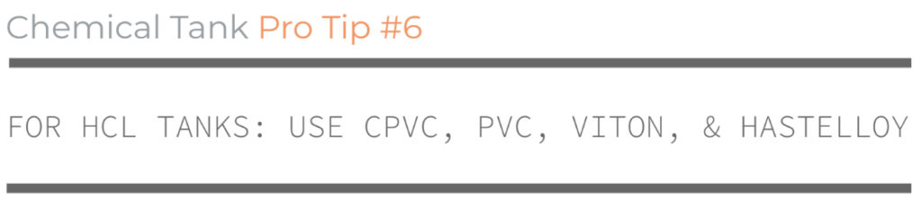 Proper Hydrochloric Acid Storage in Polyethylene Tanks