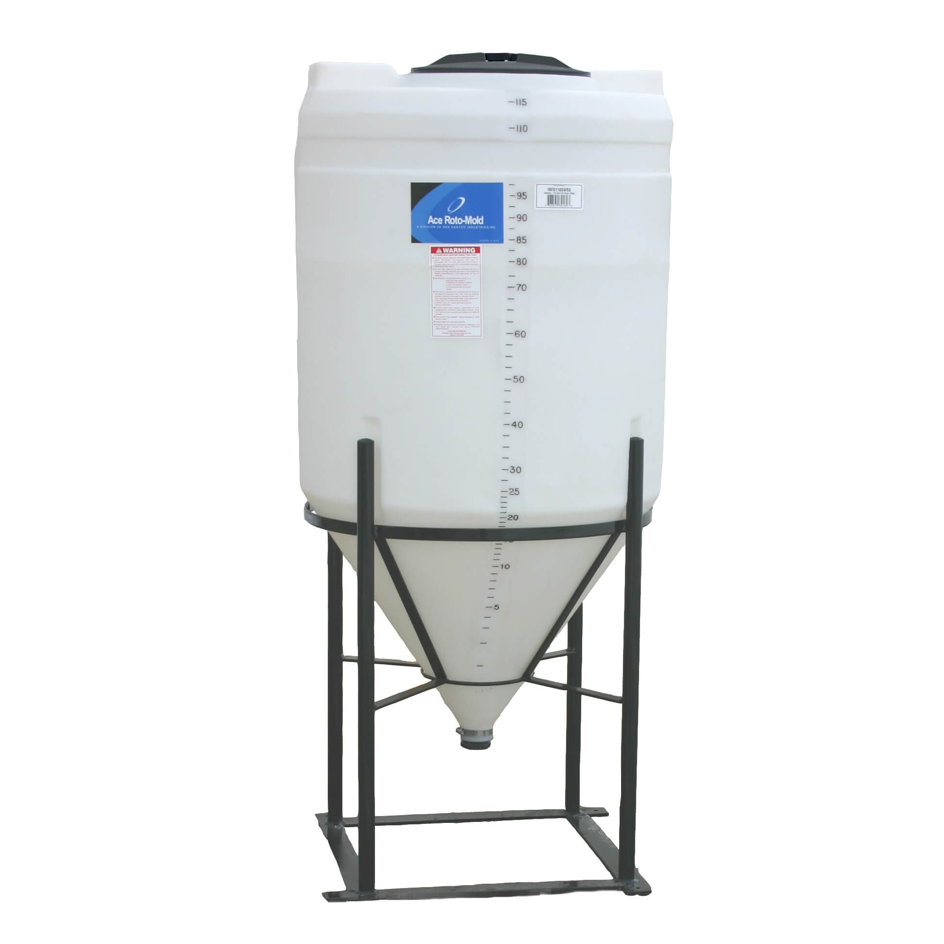 110 Gallon Inductor Cone Bottom Tank | Ace INFD110-30