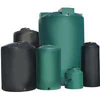 TC6446IW-BLACK Chem-Tainer | 500 Gallon Vertical Water Storage Tank