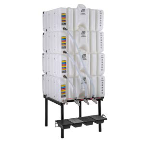 80 Gallon Quad Stackable Cubetainer Tanks & Gravity Feed System ...