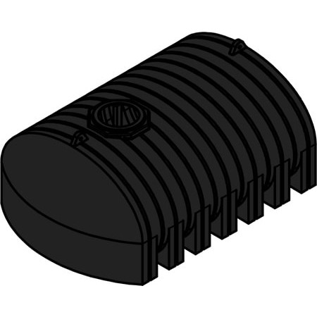 1600 Gallon Black Flat Bottom Elliptical Leg Tank | Norwesco 43143B