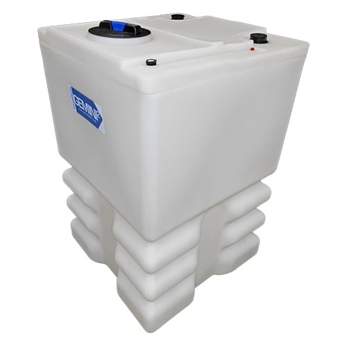 175 Gallon Ribbed Double Wall Tank - White | Peabody 33088