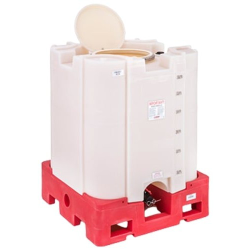 330 Gallon Premium Wide Mouth Stacking IBC Tote Tank | Snyder 66100F8B97202
