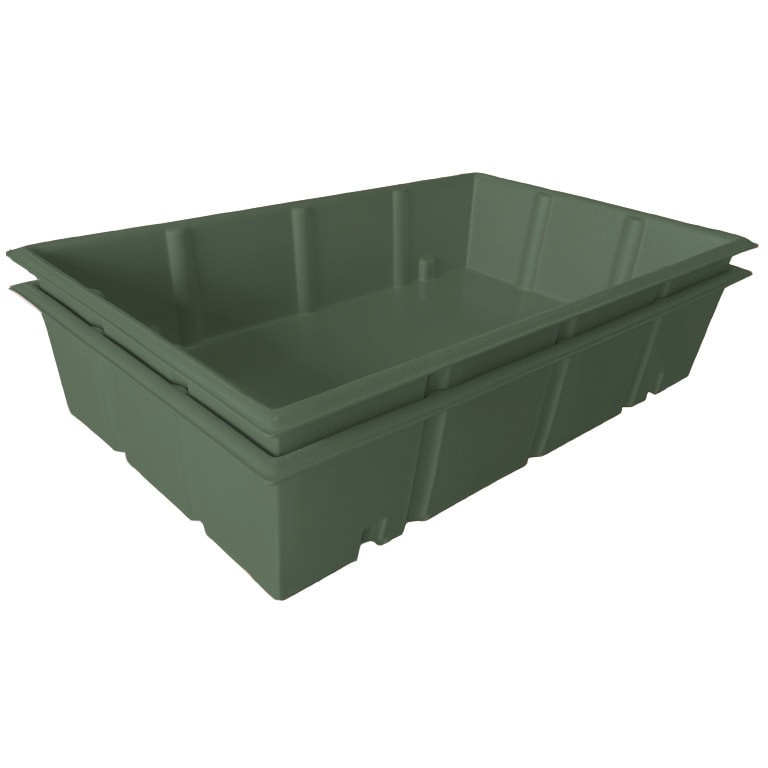 300 Gallon Heavy Duty Rectangular Open Top Tank - Light Gren | Poly ...
