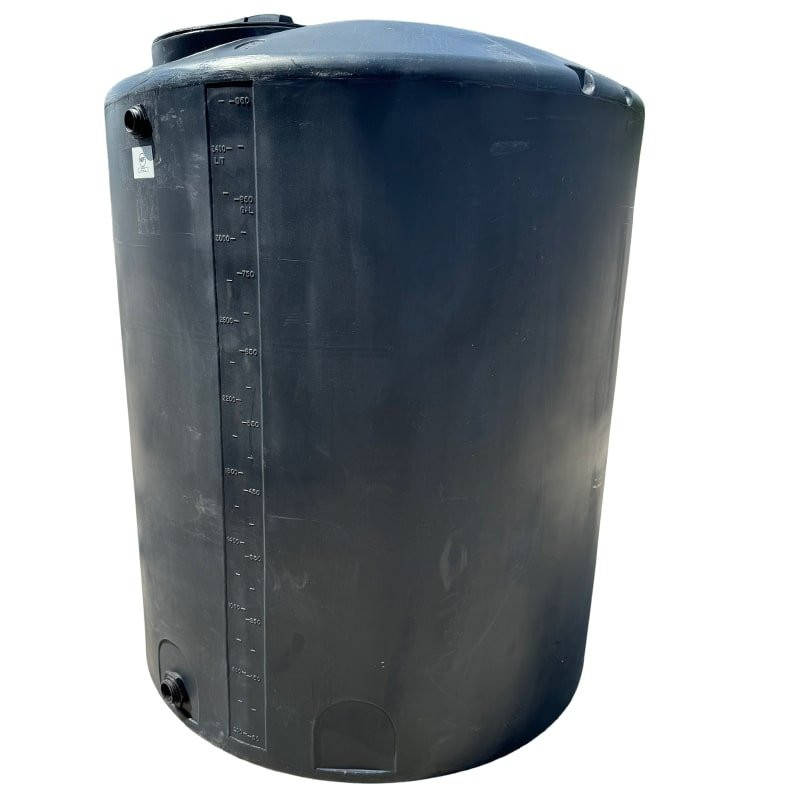 1000 Gallon Black Vertical Water Tank | NTO VT1000-64BW